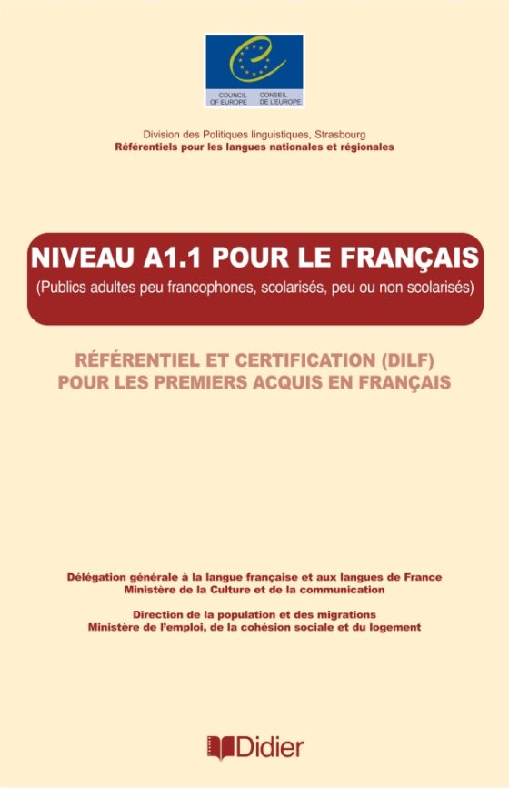Les référentiels – Niveau A1.1 – Pour le français – DILF – Livre ...